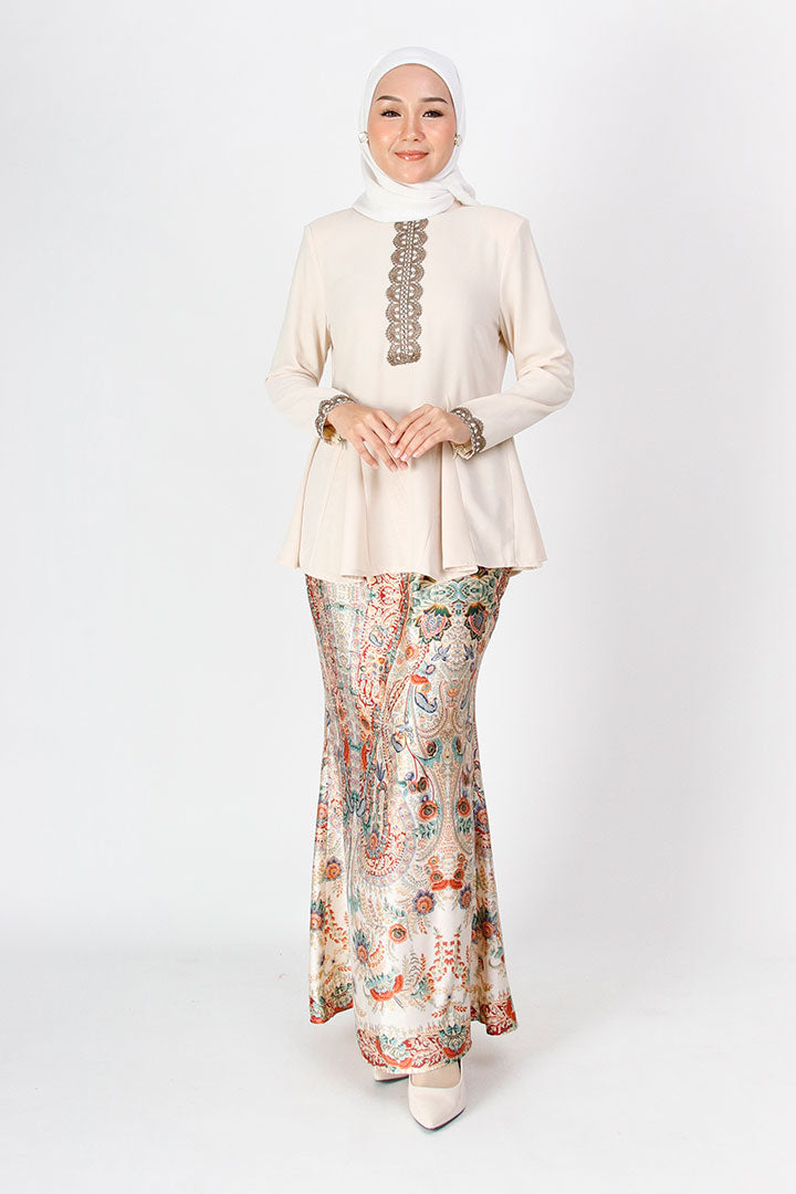 Samira Kurung Beige – JASMINA